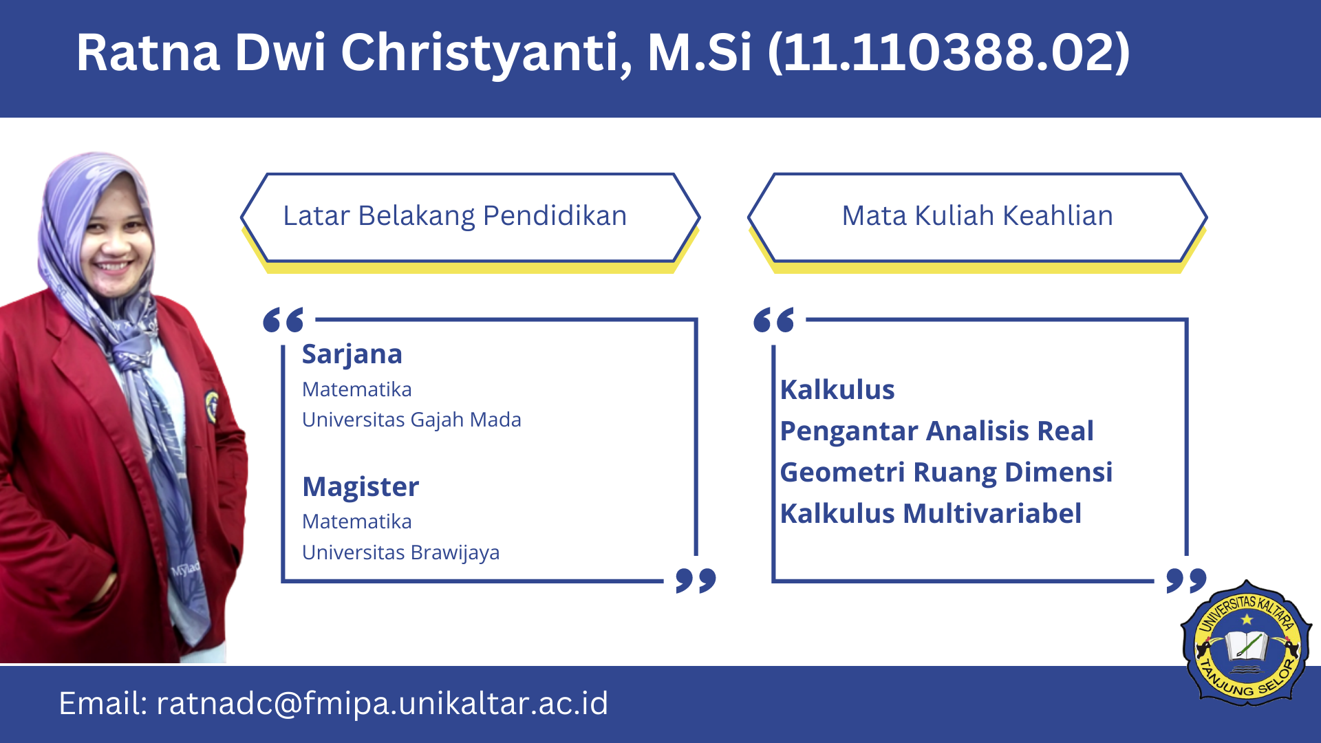 Ratna Dwi Christyanti, M.Si - FMIPA